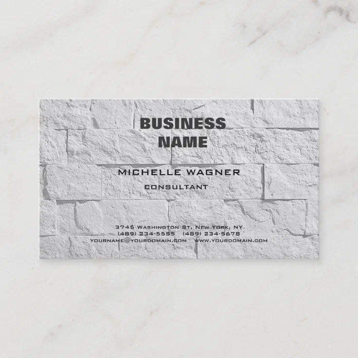 Professional Modern Elegant Wall Design Minimalist Business Card | Zazzle