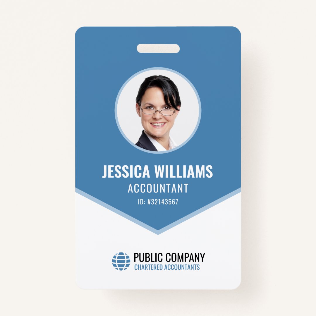 Professional Modern Employee Event Staff ID Badge | Zazzle