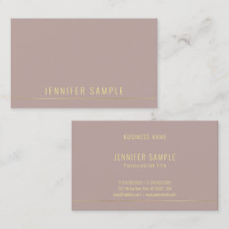 Professional Modern Gold Name Template Elegant Business Card | Zazzle