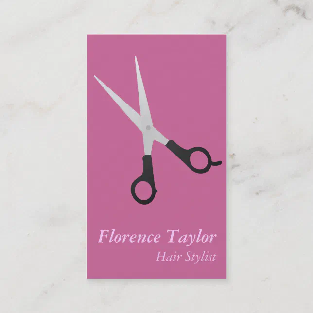 Professional Modern Hair Stylist and Salon Business Card | Zazzle