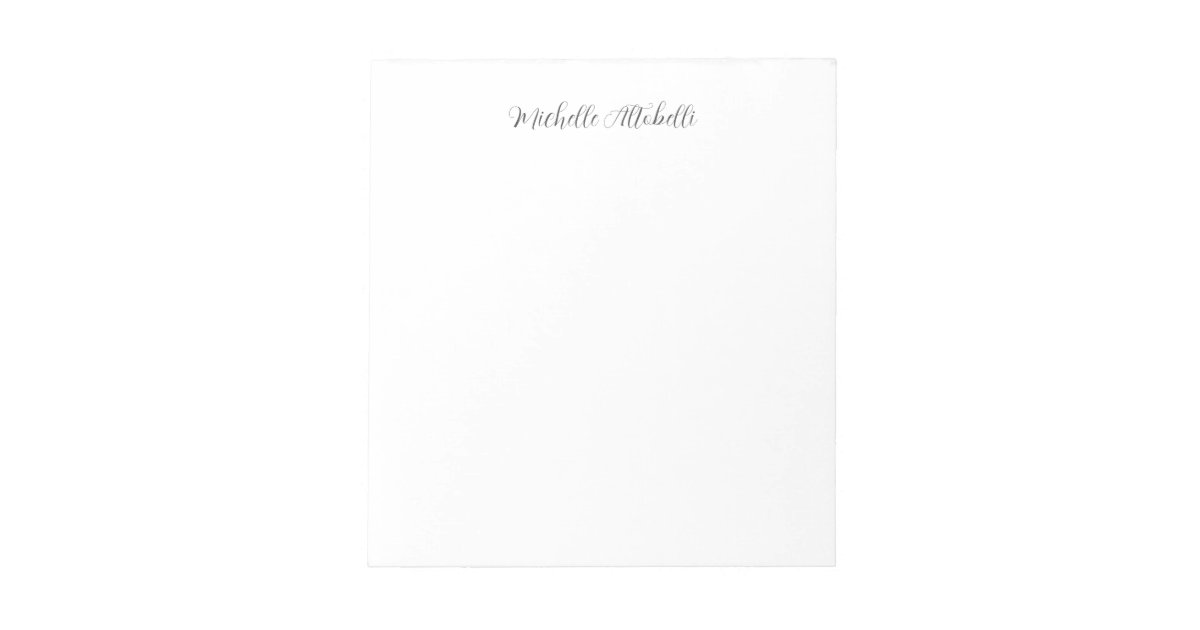 Professional Modern Handwritten Notepad | Zazzle
