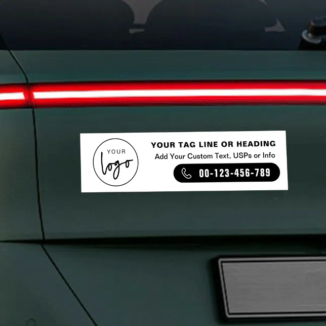 Professional Modern Logo Company Car Bumper Sticker | Zazzle