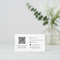 Professional Modern Minimalist Logo Qr Code Business Card | Zazzle