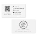 Professional Modern Minimalist Logo Qr Code Business Card | Zazzle