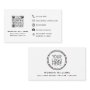 Professional Modern Minimalist Logo Qr Code Business Card | Zazzle