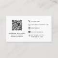 Professional Modern Minimalist Logo Qr Code Business Card | Zazzle