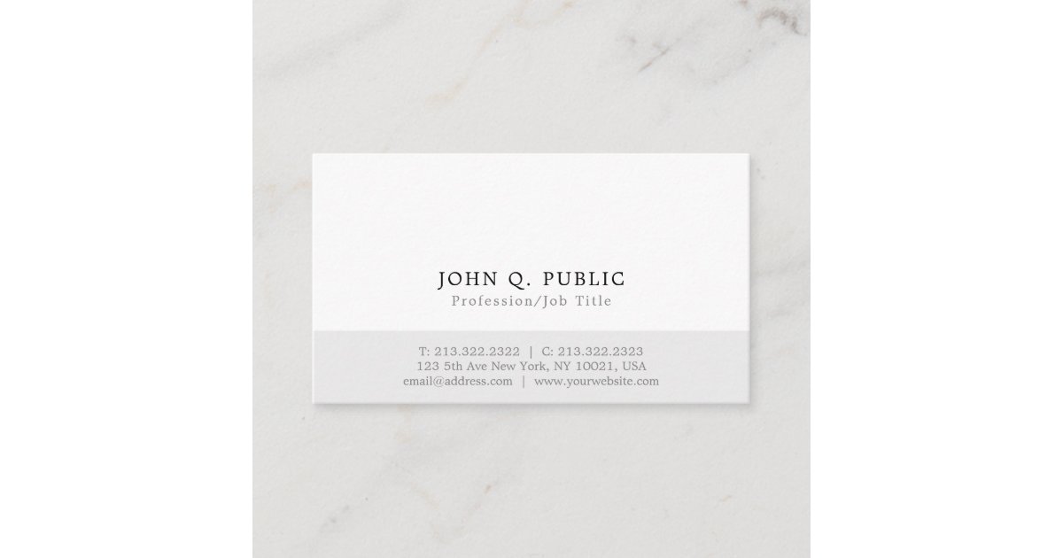 Professional Modern Minimalistic Elegant Design Business Card | Zazzle