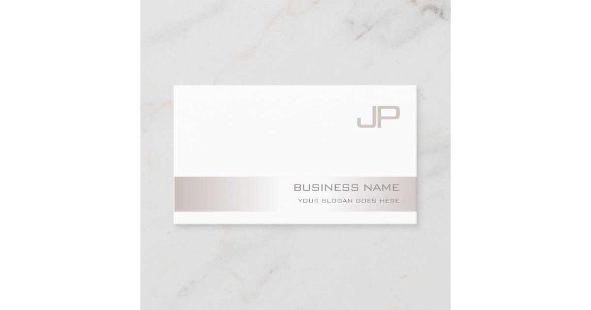 Professional Modern Monogrammed Chic Template Business Card | Zazzle