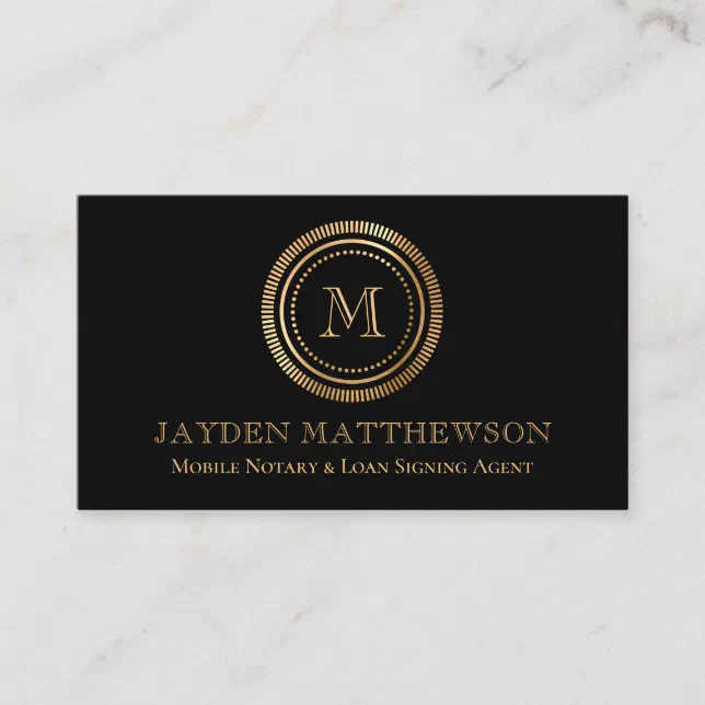 Professional Modern Notary Loan Signing Agent Business Card | Zazzle