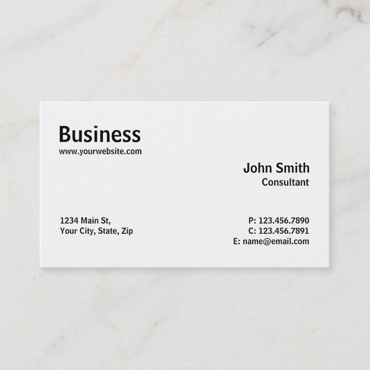 Professional Modern Plain Simple Computer Repair Business Card | Zazzle