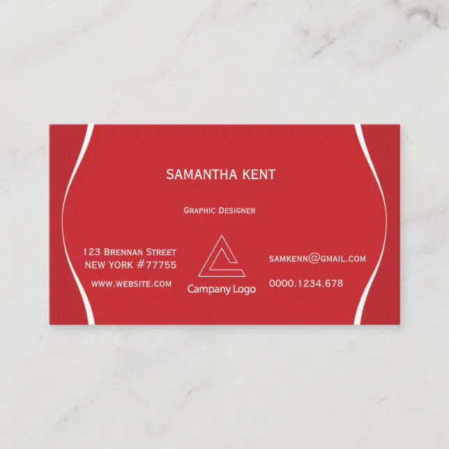 Professional Modern red and white Business Card | Zazzle
