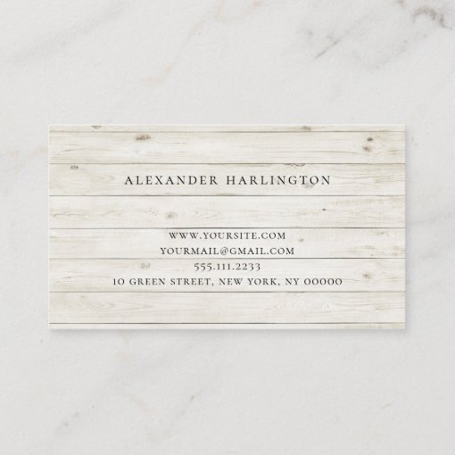 Professional modern rustic card. Wooden boards Business Card | Zazzle