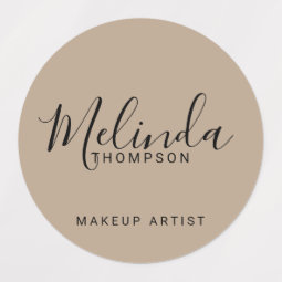 Professional Modern Script Labels | Zazzle