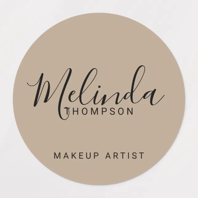 Professional Modern Script Labels | Zazzle