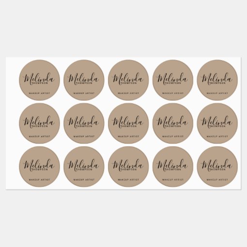 Professional Modern Script Labels | Zazzle