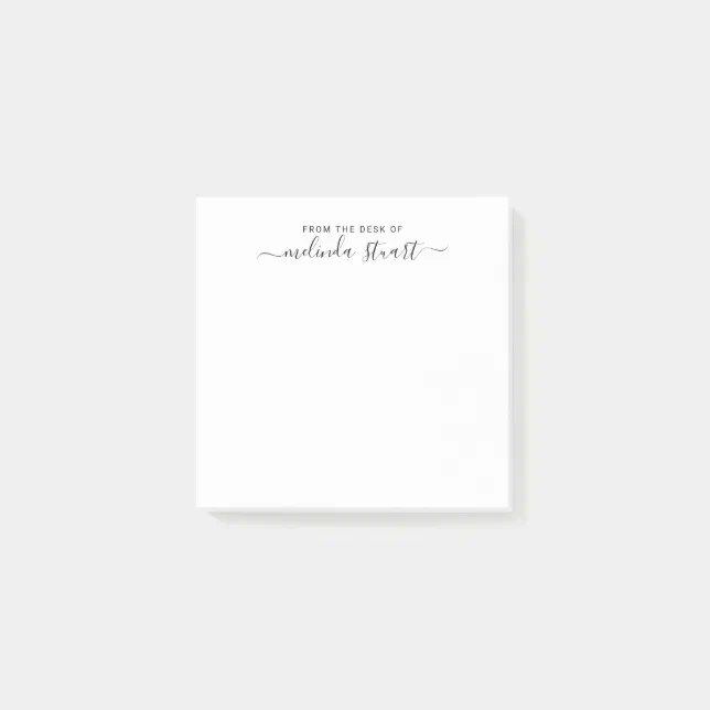 Professional Modern Script Post-it Notes | Zazzle