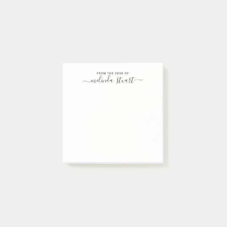 Professional Modern Script Post-it Notes | Zazzle