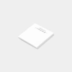 Professional Modern Script Post-it Notes | Zazzle