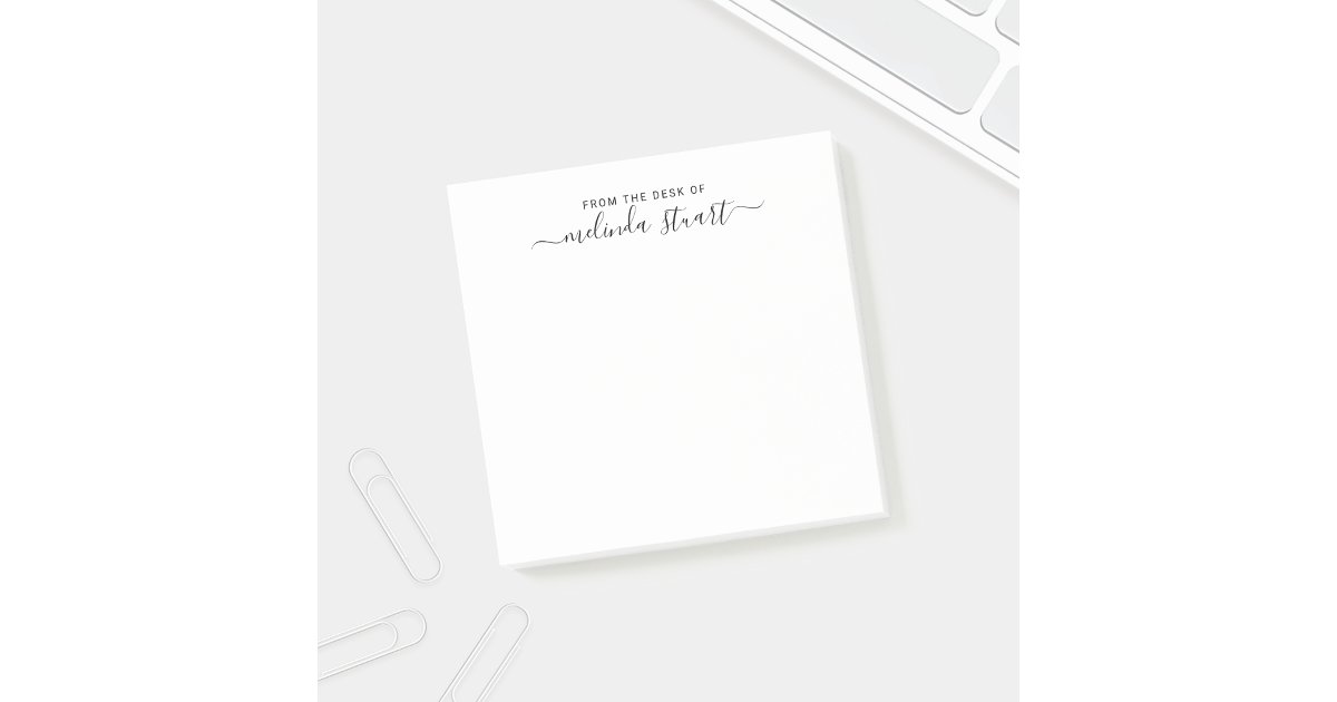 Professional Modern Script Post-it Notes | Zazzle