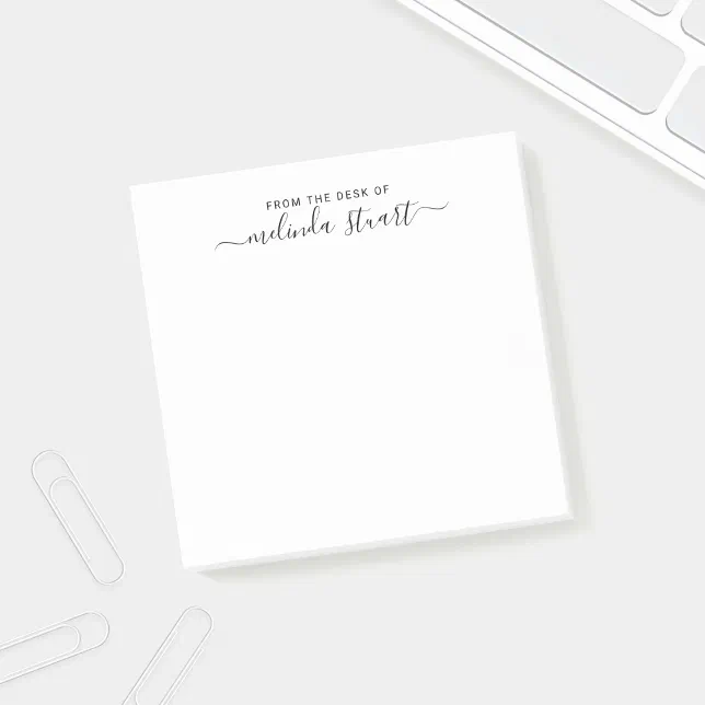 Professional Modern Script Post-it Notes | Zazzle