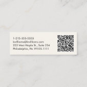 Professional Modern Script QR Code Cream Mini Business Card | Zazzle