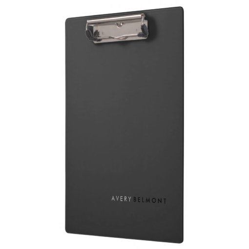 Professional Modern Simple Black Minimalist Clipboard | Zazzle