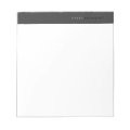 Professional Modern Simple Black Minimalist Notepad | Zazzle