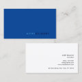 Professional Modern Simple Blue Minimalist Business Card | Zazzle