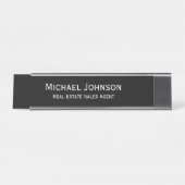Professional Modern Simple Business Office Title Desk Name Plate | Zazzle