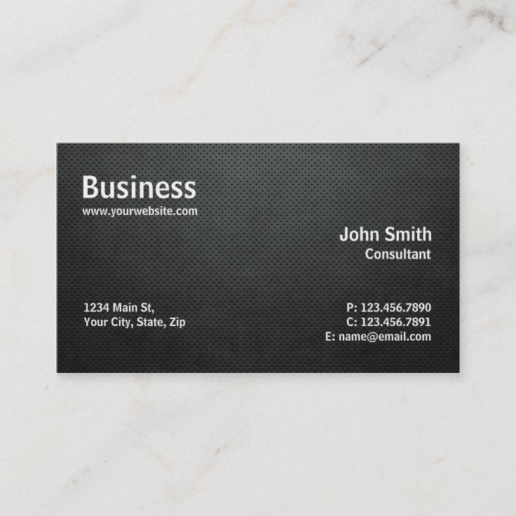 Professional Modern Simple Computer Repair Black Business Card | Zazzle