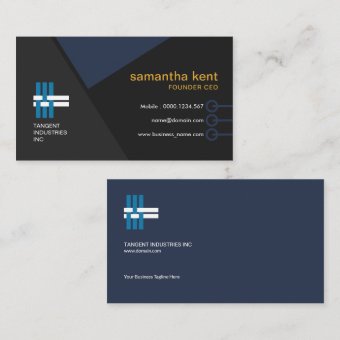 Professional Modern Simple Plain Geometric CEO Business Card | Zazzle