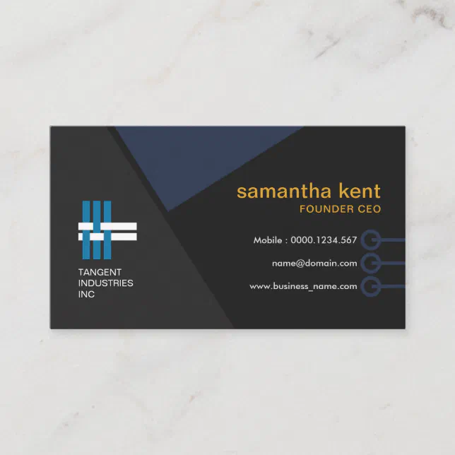 Professional Modern Simple Plain Geometric CEO Business Card | Zazzle