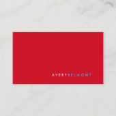 Professional Modern Simple Red Minimalist Business Card | Zazzle