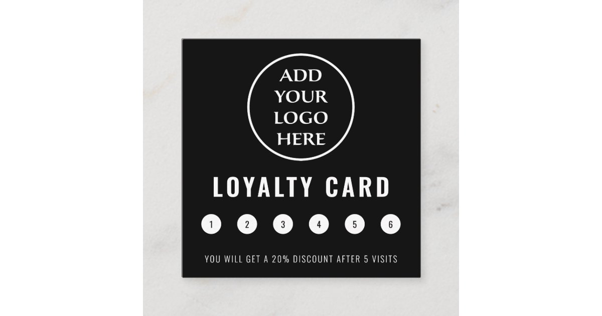 Professional Modern Social Media Business Logo Loyalty Card | Zazzle