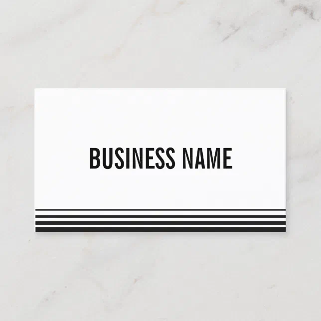 Professional Modern Stripes Bold Business Card | Zazzle