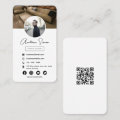 Professional Modern Stylish Scannable QR Code Business Card | Zazzle