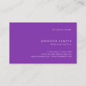 Professional Modern Template Elegant Purple Color Business Card | Zazzle