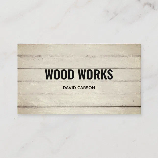 Professional Modern Wood Carpenter Business Card | Zazzle