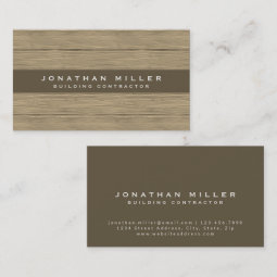 Professional Modern Wooden Plank Business Card | Zazzle
