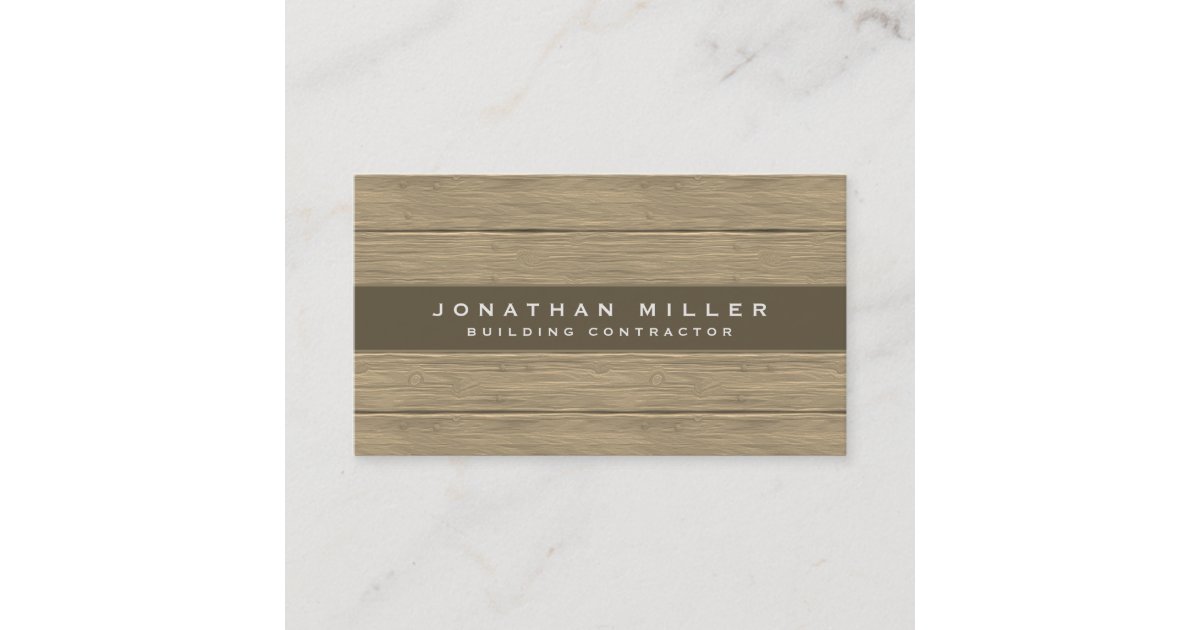 Professional Modern Wooden Plank Business Card | Zazzle