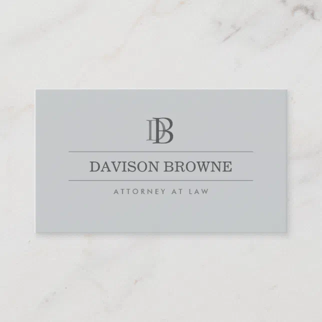 Professional Monogram Attorney, Lawyer Slate Business Card | Zazzle