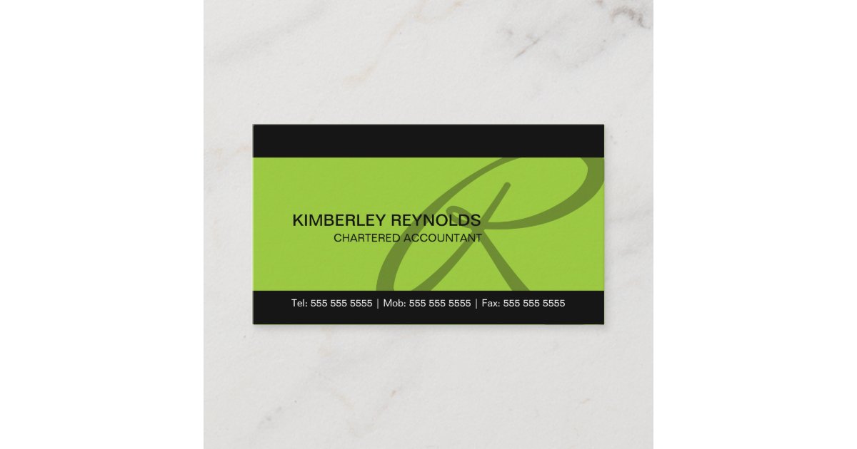 Professional Monogram Business Cards | Zazzle