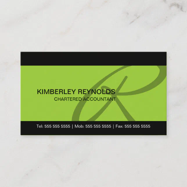 Professional Monogram Business Cards | Zazzle