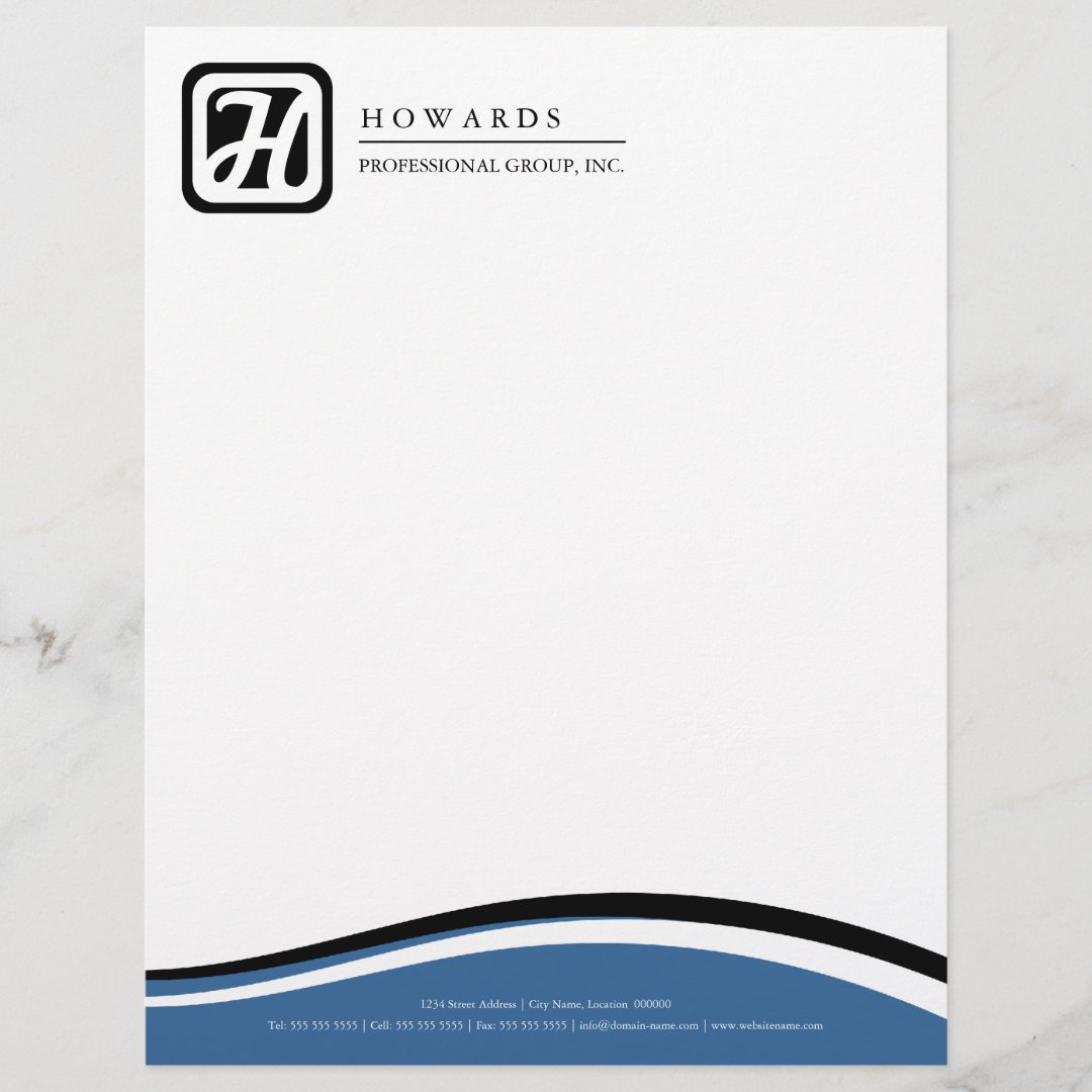 Professional Monogram Business Letterhead | Zazzle