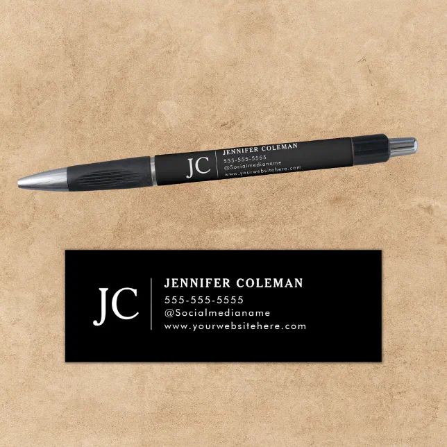 Professional Monogram Minimal Logo Website Pen | Zazzle