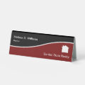 Professional Monogram Realtor Desk Name Table Tent Sign | Zazzle