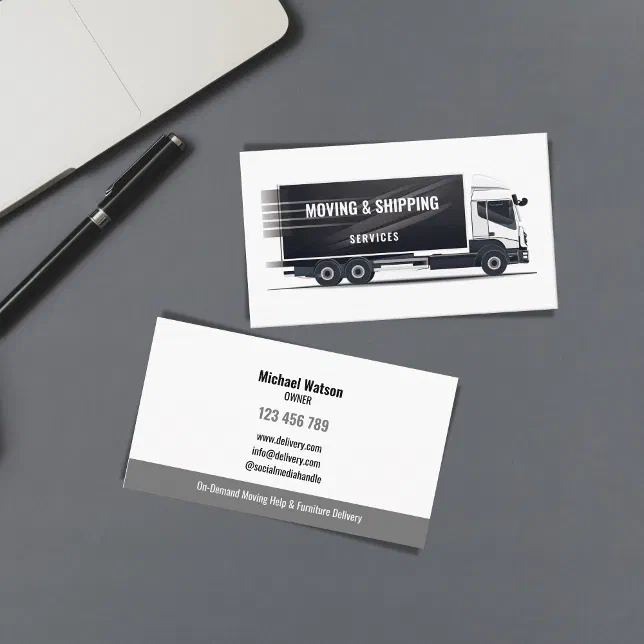 Professional Mover Box Truck Moving Company Business Card | Zazzle