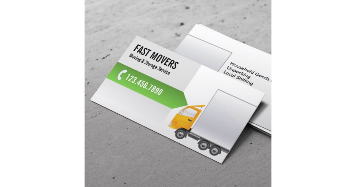 Professional Moving Company Business Card | Zazzle
