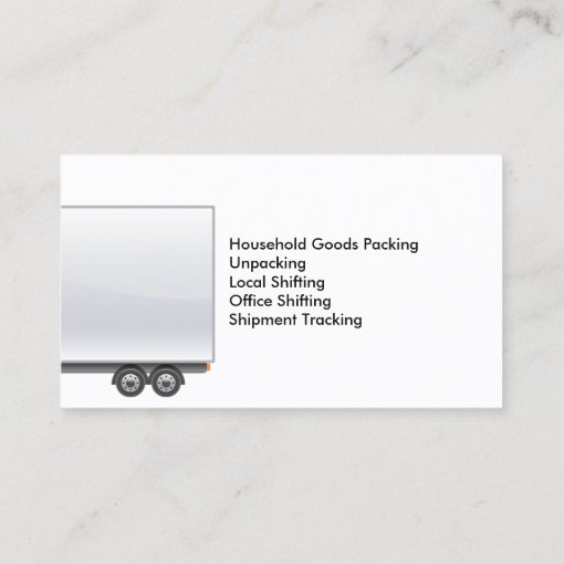 Professional Moving Company Business Card | Zazzle