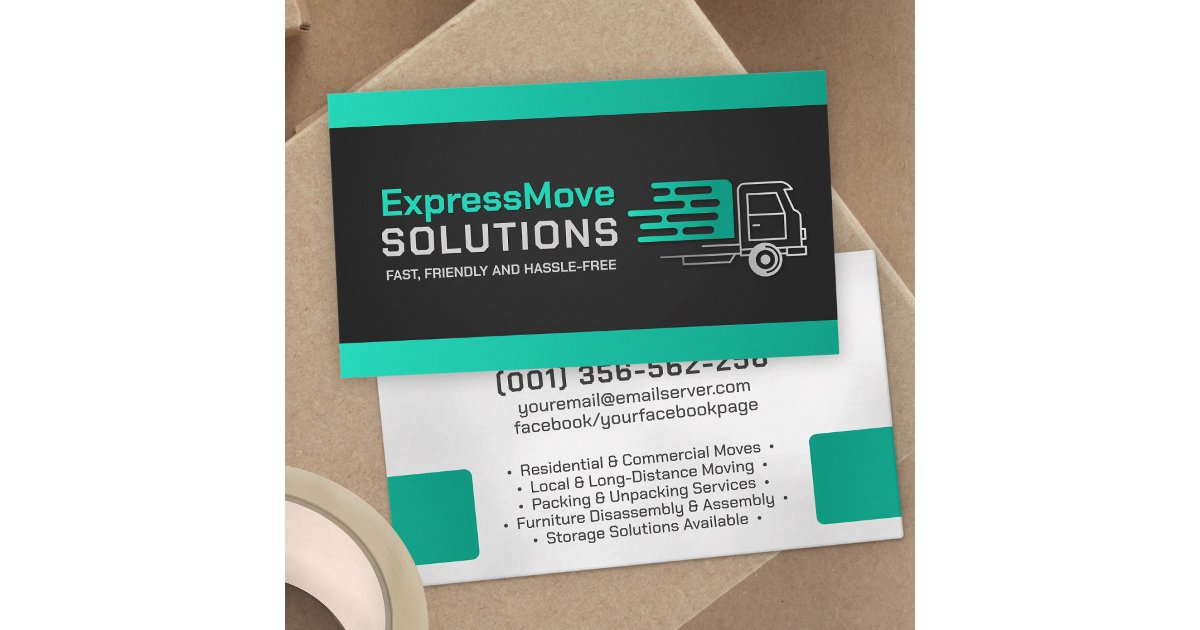 Professional Moving Services - Relocation Business Card | Zazzle